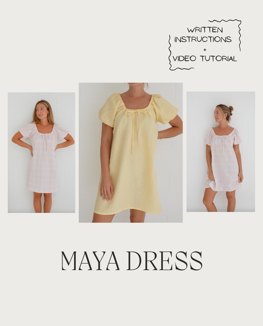 Maya Dress - Digital Sewing Pattern – Sewing with Solana