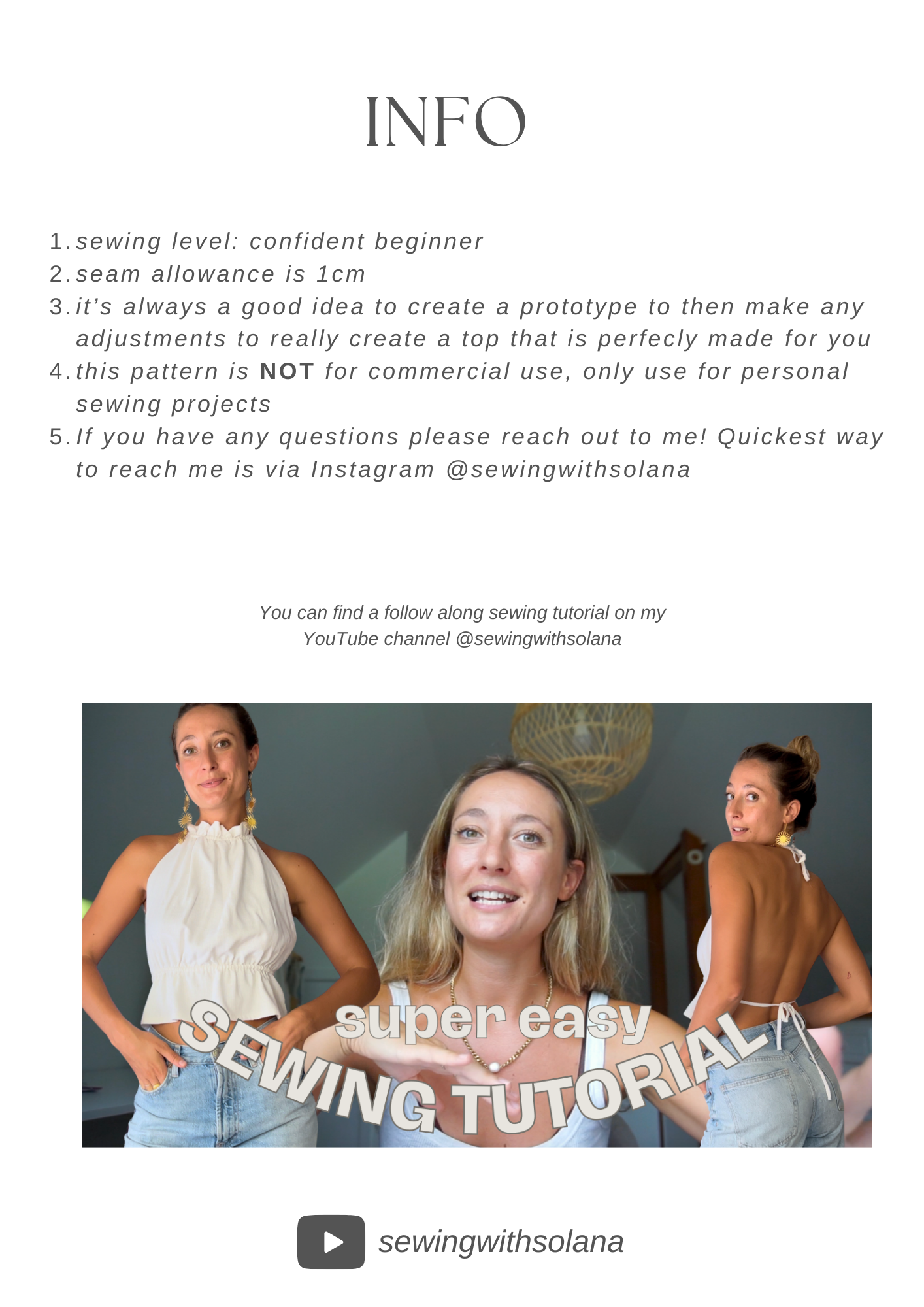 Willow Top - Digital Sewing Pattern – Sewing with Solana
