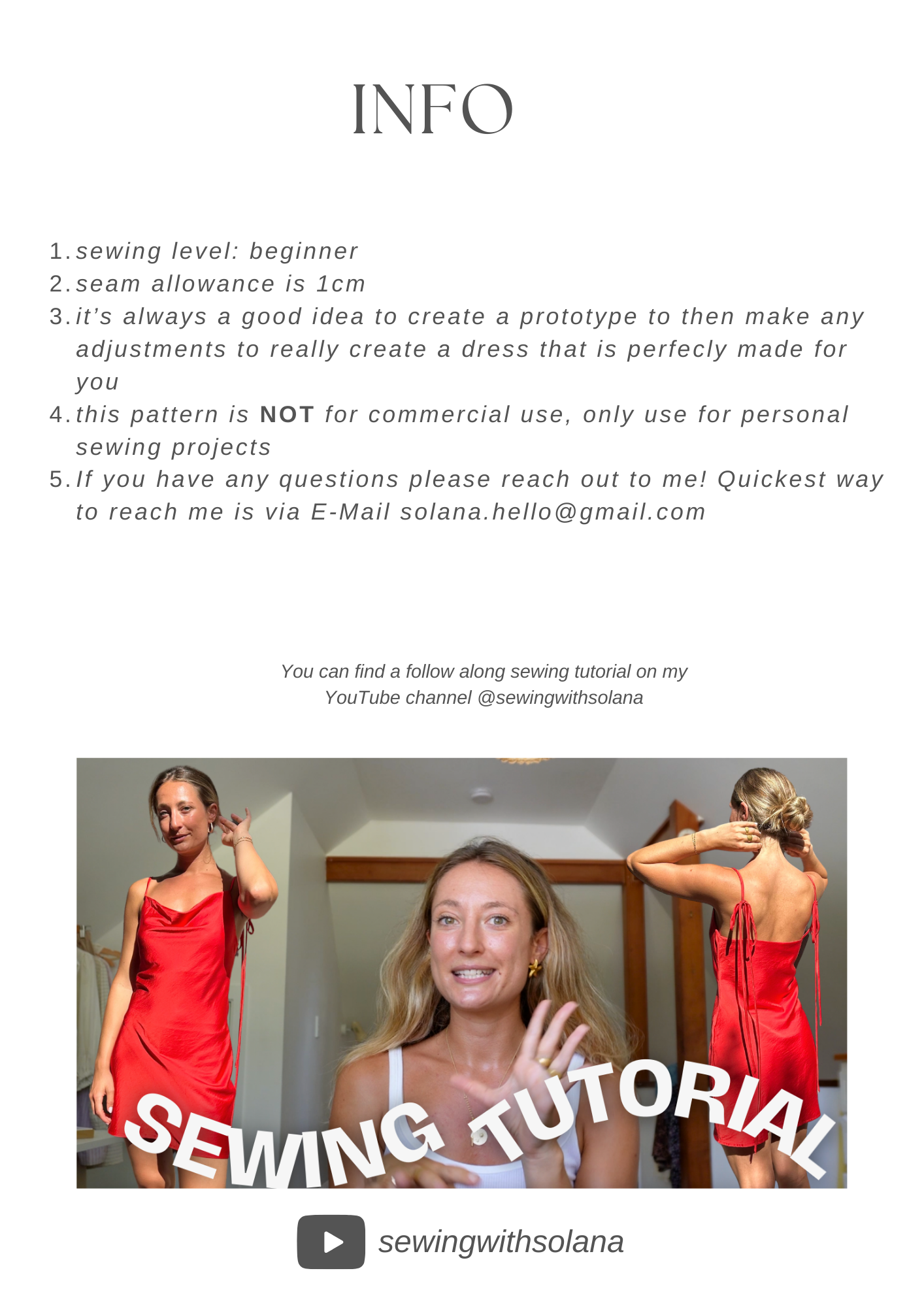 Josephine Dress - Digital Sewing Pattern – Sewing with Solana