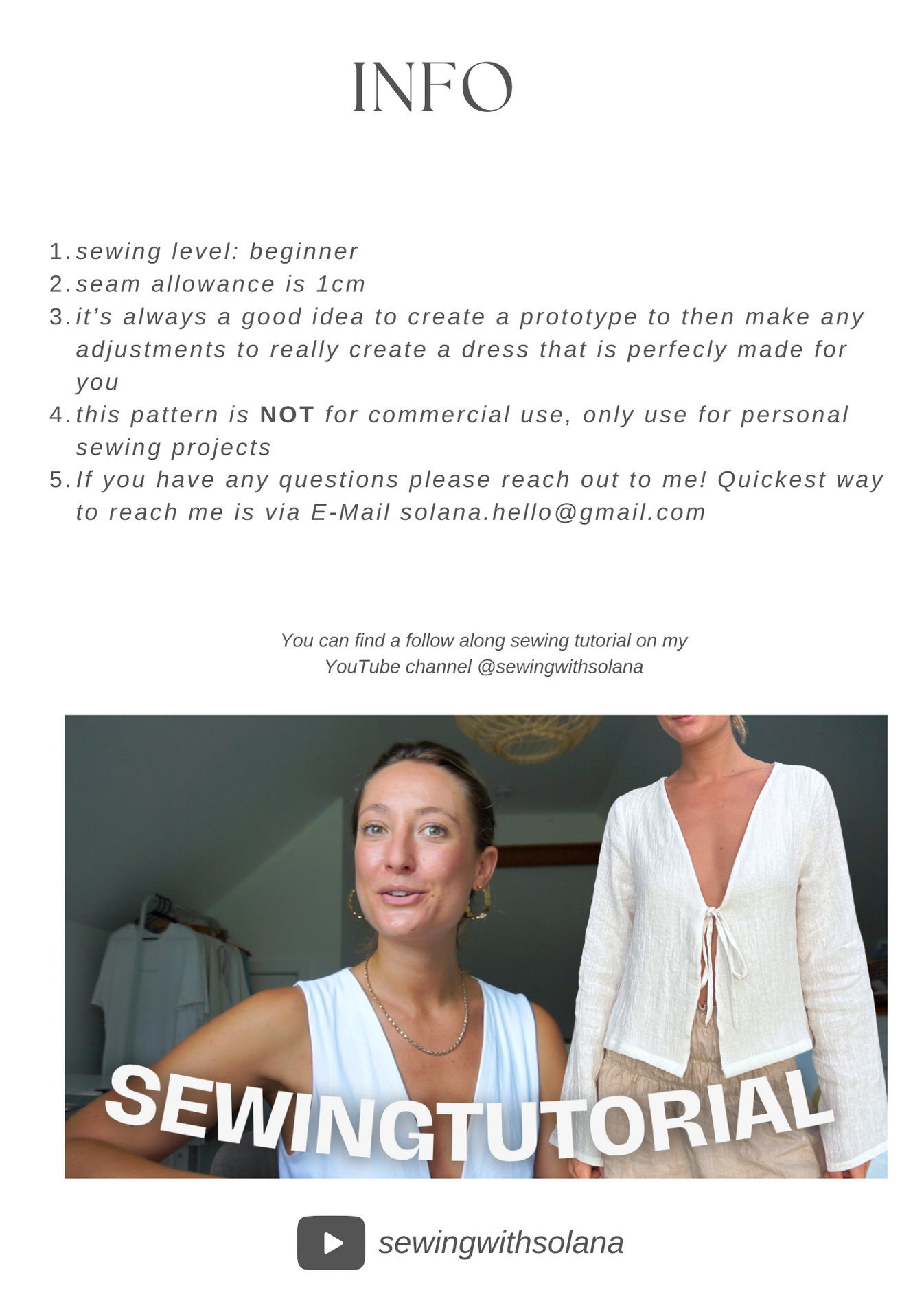 Alicia Blouse - Digital Sewing Pattern – Sewing with Solana